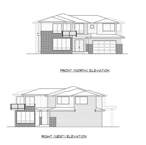 Two Story Contemporary Style House Plan 9502 The Menken 9502