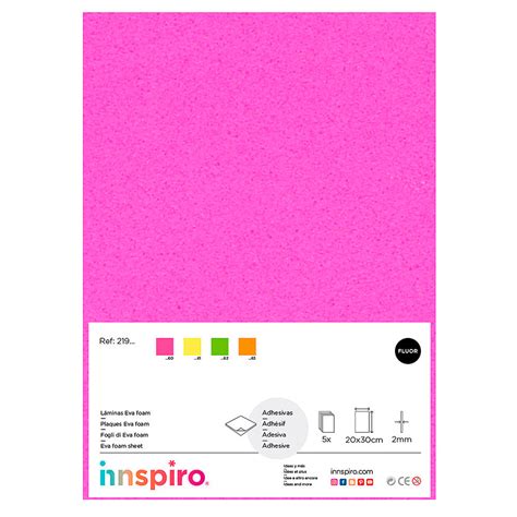 Goma Eva Rosa Fluor Adhesivas 20x30cm X2mm 5u Comprar en SERVEI ESTACIÓ
