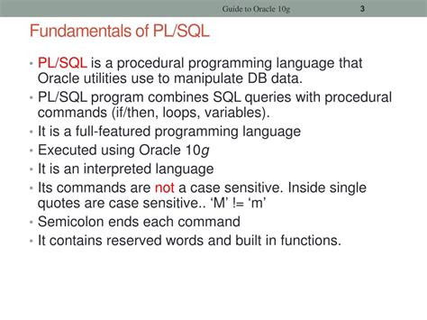 Ppt Lecture Introduction To Pl Sql Powerpoint Presentation Free