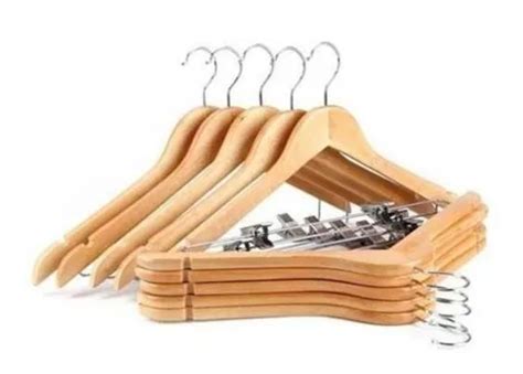 Kit 30 Peças Cabide De Madeira Adulto Marfim Presilha MercadoLivre