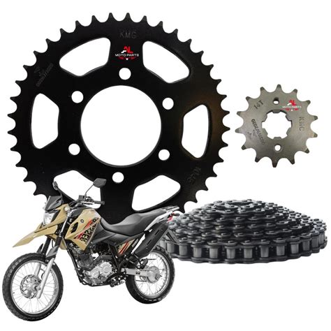 Kit Relação Corrente Coroa Pinhão XTZ 150 Crosser 14 A 19 AL Moto Parts