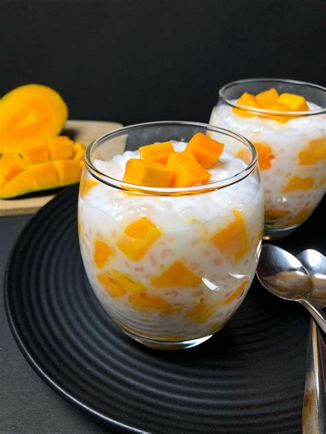 Easy Mango Tapioca Pudding Eggless Dessert Tempting Treat