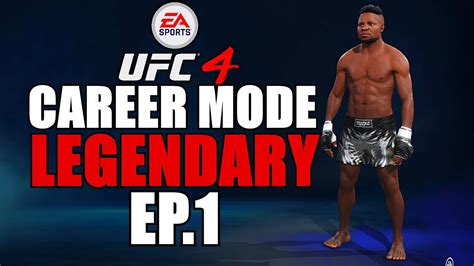 EA UFC 4 Career Mode On Legendary Without Losing Ep 1 YouTube