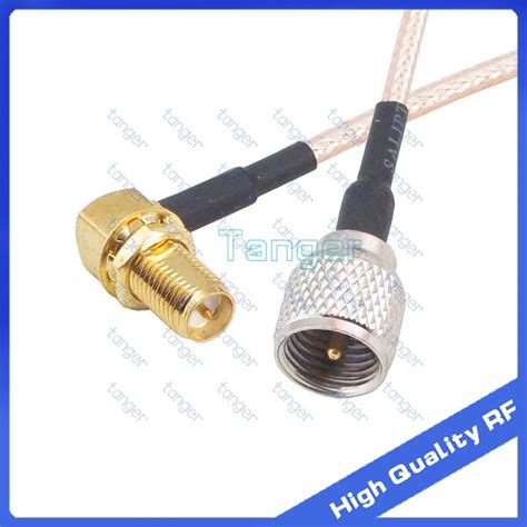 Mini UHF Male To RP SMA Female Right Angle With RG 316 RF Coaxial