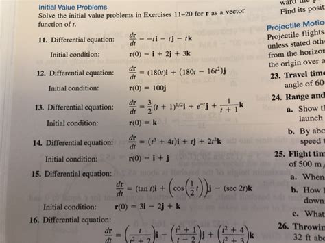solved ward initial value problems solve the initial value