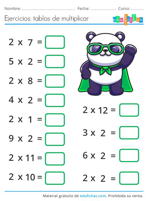 Tabla Del Fichas Ejercicios Aprende A Multiplicar Gratis