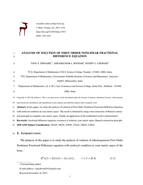 pdf analysis of solution of first order nonlinear fractional difference equation 2