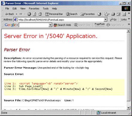 Windows Asp Net Error Messages When On Server Are Not Displayed