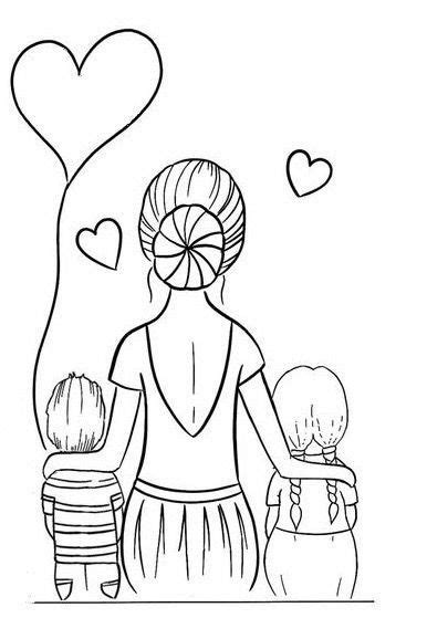 Coloriage Maman Calin A Sa Fille Occuper Les Enfants Artofit