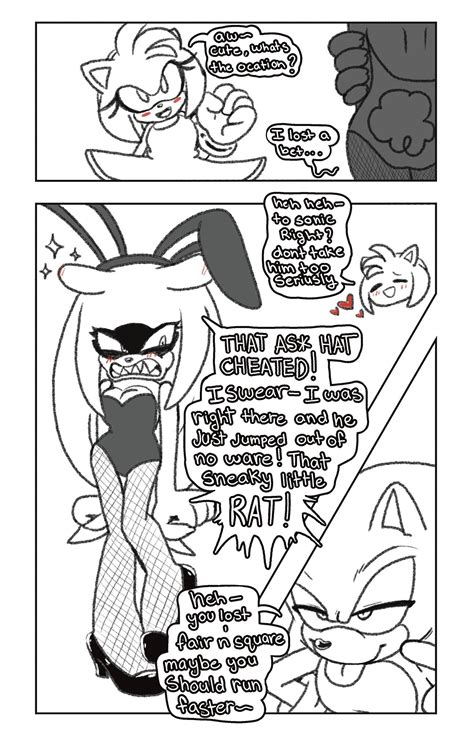 7456 Safe Artistbutterrrmoth Amy Rose Sonic The Hedgehog Surge The Tenrec Blushing
