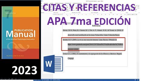 CITAS Y REFERENCIAS según NORMAS APA 7ma EDICIÓN plantilla gratis
