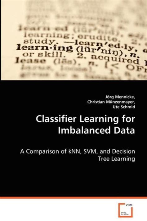 classifier learning for imbalanced data 9783836492232 joerg mennicke boeken