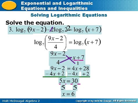 exponential and logarithmic equations and inequalities how do