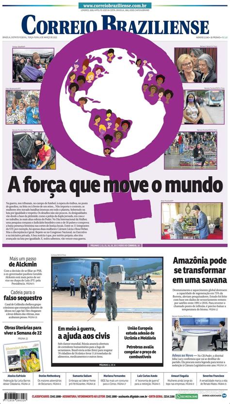 Capa Correio Braziliense Edi O Ter A De Mar O De