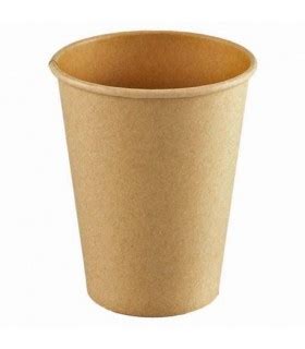 Vaso de cartón kraft nature 4 oz 120 ml Ø 6 2 4 5 x 6 cm 230 PE 18 g m²