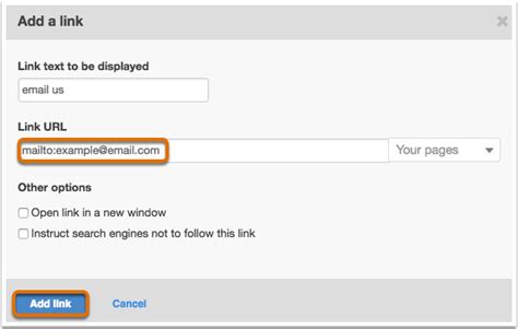 how do i create a mailto link
