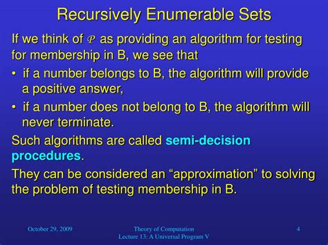 ppt recursively enumerable sets powerpoint presentation free download id 2773694