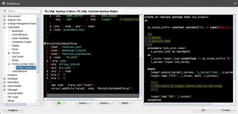 pl sql custom syntax rules is not working oracle forums