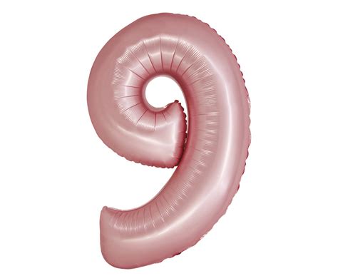 GoDan Balon foliowy Smart Cyfra 9 j różowa matowa 76 cm GoDan