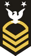 USCG E 9 MCPO Master Chief Petty Officer Gold On Black Decal