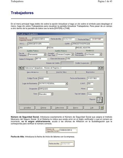 Formato Para Dar De Alta Al Trabajador En El Imss Para Trabajadores