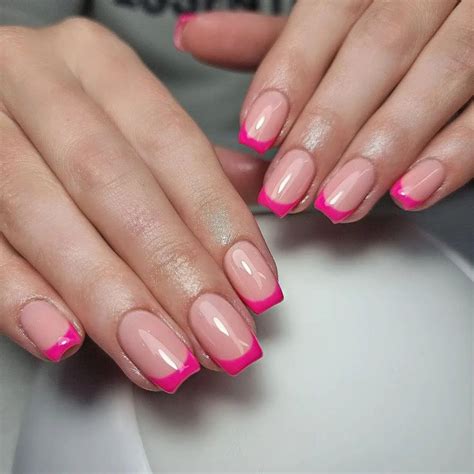25 Hot Pink French Tip Nails Perfect For The Summer Season Nail