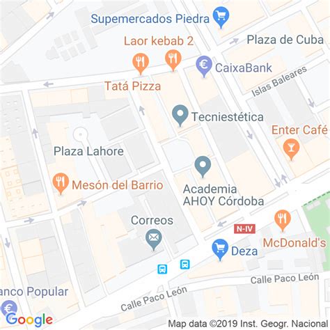 Código Postal calle Padres Mohedano en Córdoba Codigopostalde es