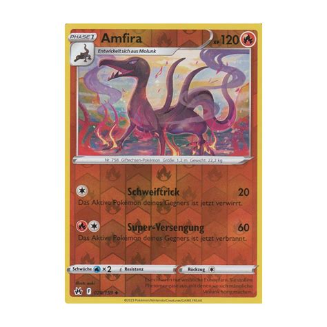 Amfira 028 159 REVERSE HOLO Zenit der Könige Pokemon Karte kaufen