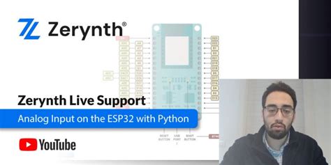 analog input on the esp32 with python zerynth live support