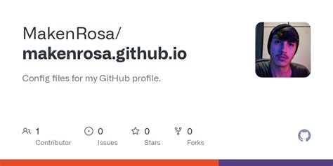 GitHub MakenRosa MakenRosa Config Files For My GitHub Profile