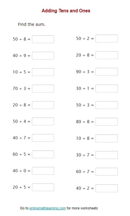 FREE Place Value Worksheets Tens And Ones Worksheets Library