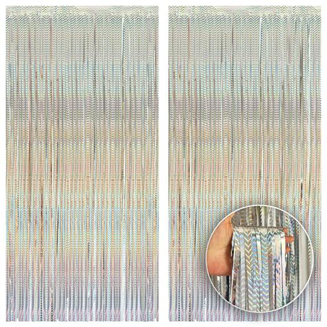 Snapklik XtraLarge Laser Stripe Silver Fringe 64x8 Feet Pack