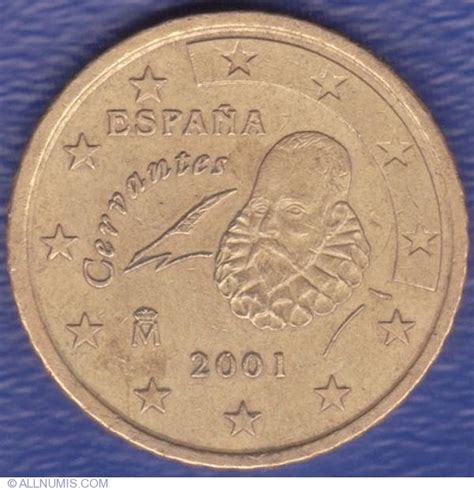 50 Euro Cent 2001 Juan Carlos I 2000 2009 Spain Coin 2314
