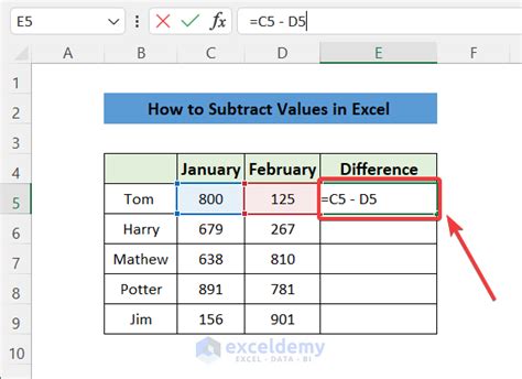 how to apply the formulas for addition subtraction multiplication and division in excel