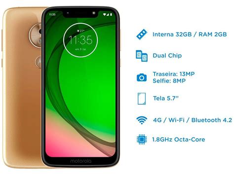 Smartphone Motorola G7 Play Edição Especial 32GB Ouro 2GB RAM 5 7