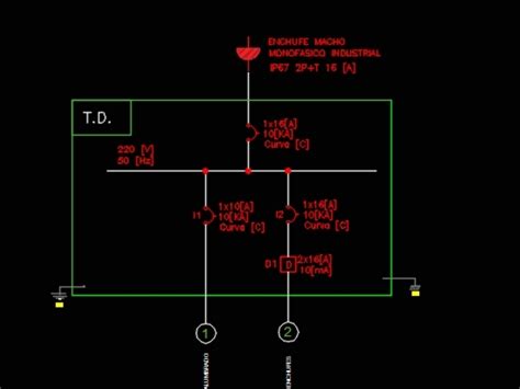 Diagrama Unilineal En Dwg Librer A Cad