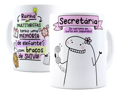 Caneca Profiss Es Secretaria Humor Flork Personalizada Parcelamento