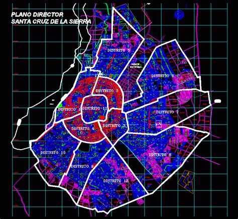 Plano Santa Cruz De La Sierra Bolivia Dwg Block For Autocad Designs Cad