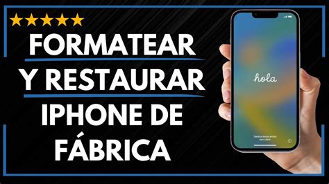 COMO FORMATEAR y RESTAURAR tu iPHONE de FÁBRICA YouTube