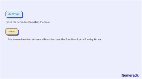 solved prove the schröder bernstein theorem