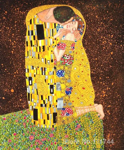 Colors Modern Wall Art The Kiss Full View By Gustav Klimt Paintings