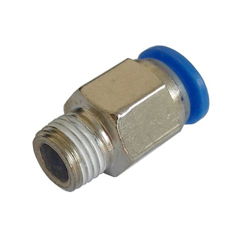 Conector Reto Tubo 10 mm x Rosca Macho 1 8 NPT PC Conexão