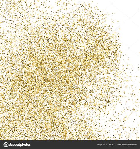 Gold Glitter Texture Isolated White Amber Particles Color Celebratory