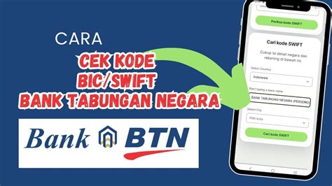 Cara Cek Kode Swift Bank BTN YouTube