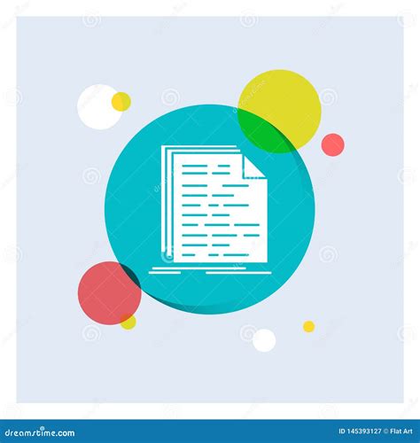 Código Codificação Doc Programando Do ícone Branco Do Glyph Do