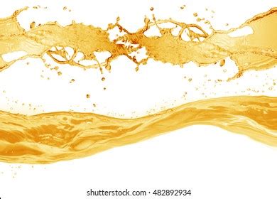 Yellow Water Splash Isolated On White Stock Photo 482892934 Shutterstock