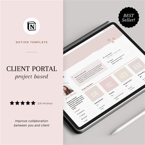 Notion Template Client Portal Notion Client Dashboard Project