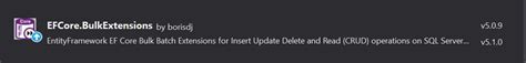 bulk operations using entity framework core