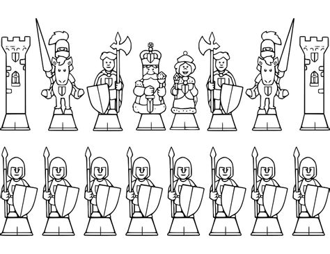Dibujos De Piezas De Ajedrez Para Colorear Para Colorear Pintar E