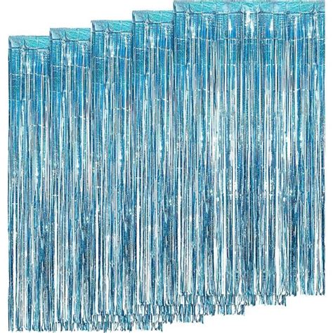 5 Pièces Rideaux À Franges Rideau Métallique De Frange Brillant